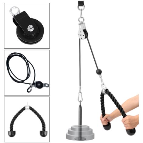 Poulie supérieure inférieure pour exercices mur-plafond, grip, corde ...