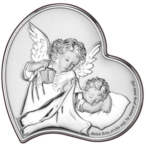 Image argentée d'un ange avec une lanterne au-dessus d'un enfant "ange ...