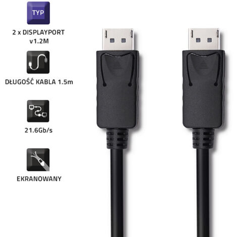 Qoltec DisplayPort v1.2 mâle DisplayPort v1.2 mâle 5K 1,5 m