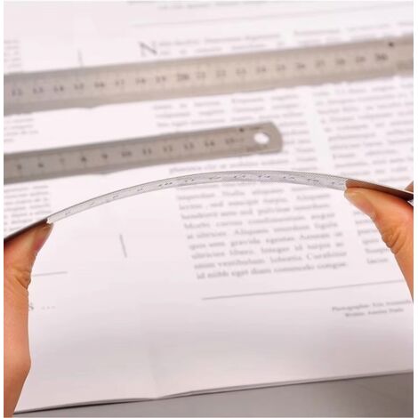 Règle métallique 50 cm Règle linéaire Mesure en ACIER INOXYDABLE