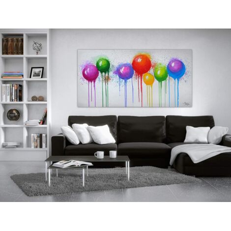 Monica Mirafiori 100 % peint à la main Tableau Ballons 140 x 70 cm ...