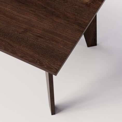 Table HOLT 180 x 95 cm pour cuisine, salon, salle à manger Chêne Chocolat