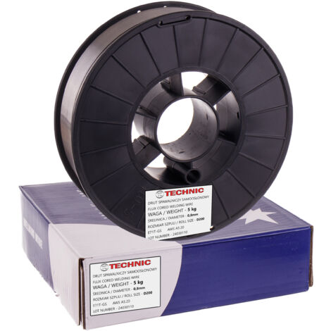 Fil de soudage MIG/MAG auto-blindé 0,8 mm, 5 kg, pour le soudage de l'acier
