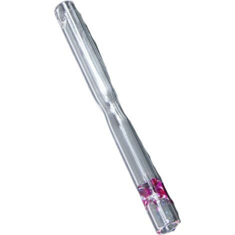 Pipe en verre classique avec embout coloré 12 cm