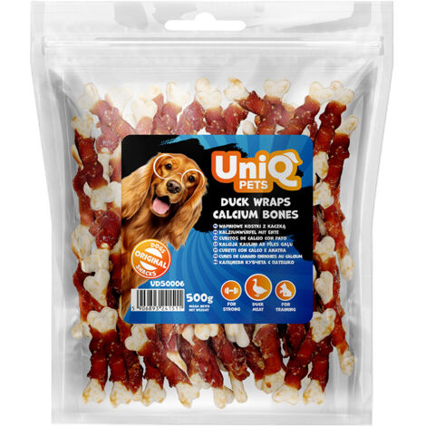 Friandises pour chien, snack Cubes au canard UniQ Pets 500g
