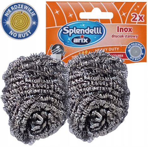 Éponges à récurer métalliques 2 pièces en spirale inoxydable très ...