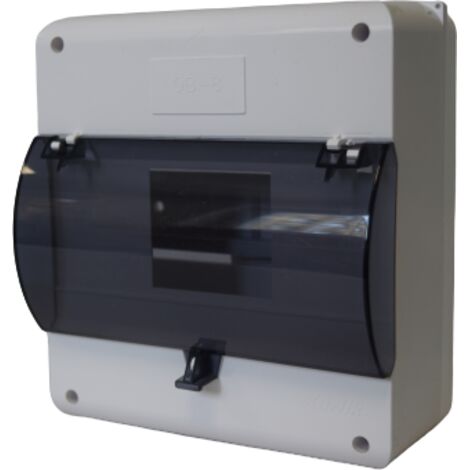 Tableau de distribution modulaire 1x8 en saillie N+PE avec clapet de ...