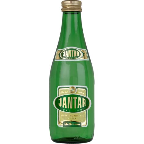 Eau de source gazeuse moyennement minéralisée 330 ml (verre) - Jantar