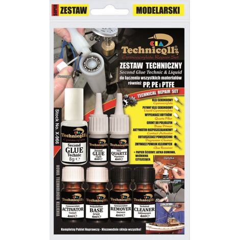 KIT TECHNIQUE POUR COLLAGE PE, PP, PTFE 64ML+8G - TQ X-966
