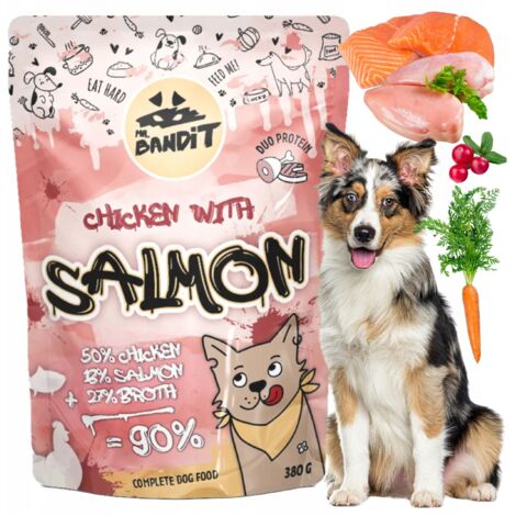 Sachet de nourriture humide pour chien MR BANDIT DUOPROTEIN SAUMON ...