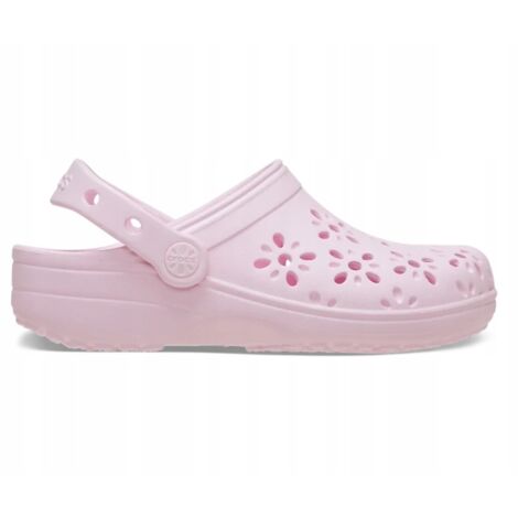 SABOTS CROCS CLASSIC FLORAL CUT OUT ENFANTS T 210944 C9 I EU 2526 ROSE LAIT