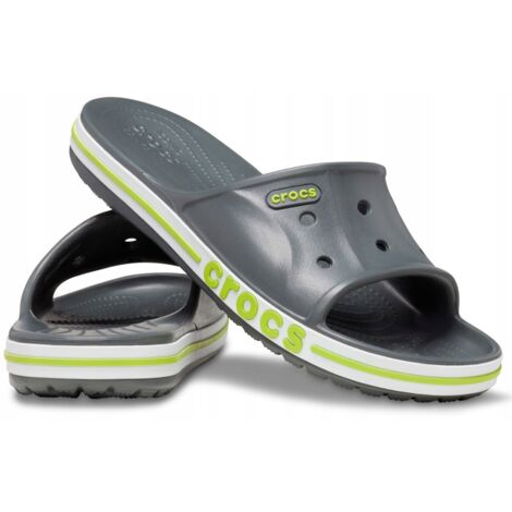 CROCS BAYABAND SLIDE 205392 M5 I EU 3738 I W7 SLATE GREYLIME PUNCH