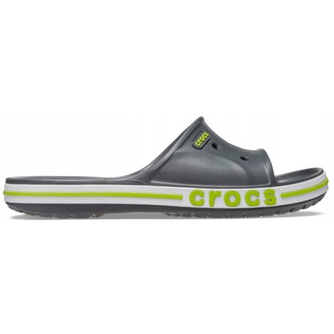 CROCS BAYABAND SLIDE 205392 M5 I EU 3738 I W7 SLATE GREYLIME PUNCH
