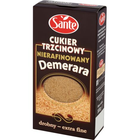 Sucre de canne Demerara SANTE - Maurice, 500 g - extra fin