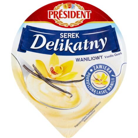 Fromage à la vanille President 400g - un dessert crémeux à la vraie vanille