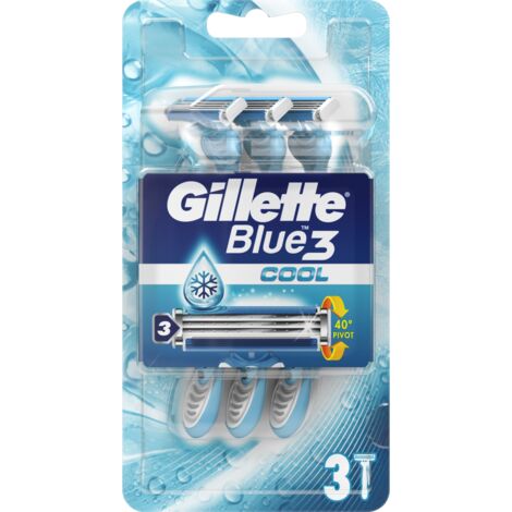 Rasoir jetable Gillette Blue3 Cool pour homme, lot de 3