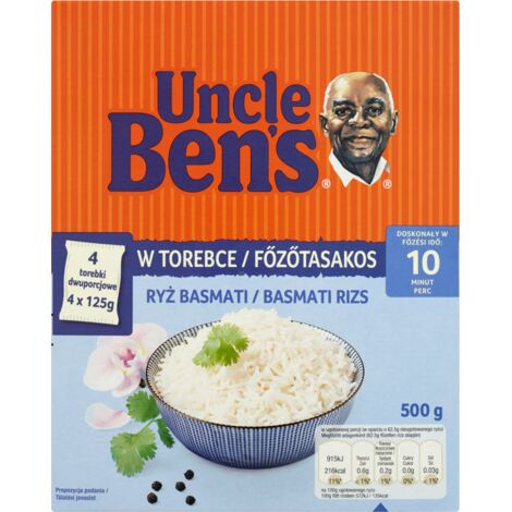 Riz Basmati Uncle Ben's 500g - 4 sachets - cuisson rapide