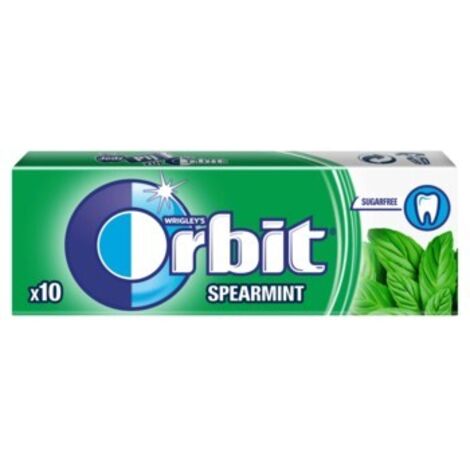 Orbit Spearmint - 10 pastilles de gomme à la menthe sans sucre