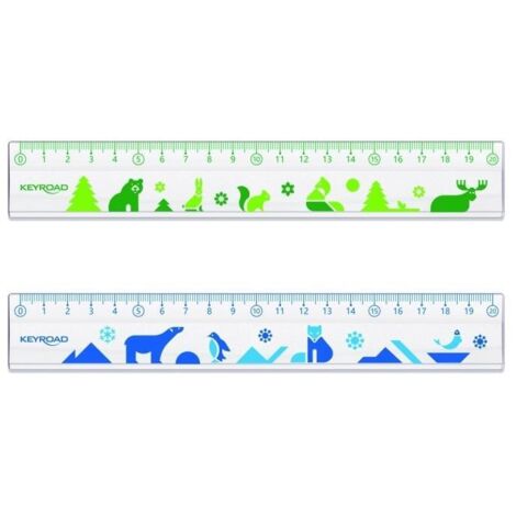 Règle transparente KEYROAD 20 cm - pour l'école et la maison