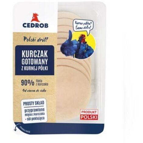Poulet Cedrob cuit - Tranches de filet de poulet 80 g