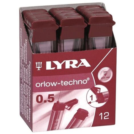 Inserts en graphite B 0,5 mm (12 pièces)