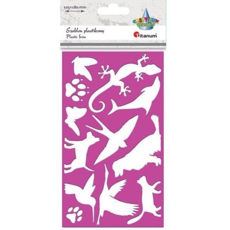 Gabarit en plastique 105x180mm Animaux