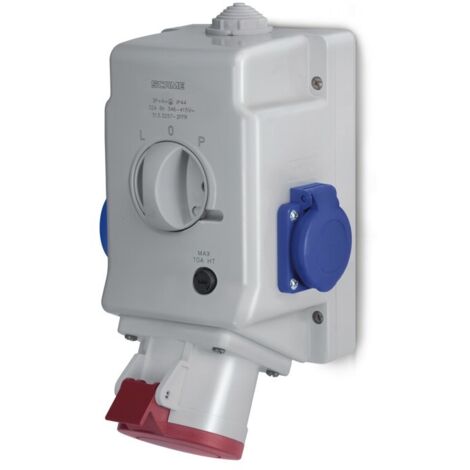 Prise de courant apparente OPTIMA-COMBI 3P+N+T 32A + 2x230V avec ...