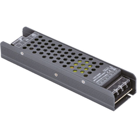 Alimentation LED modulaire longue graphite IP20 / 12 V / 12,5 A / 150 W