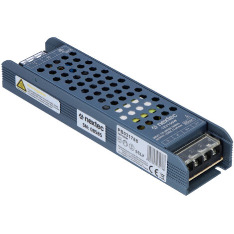 Alimentation LED modulaire longue graphite IP20 / 12 V / 12,5 A / 150 W
