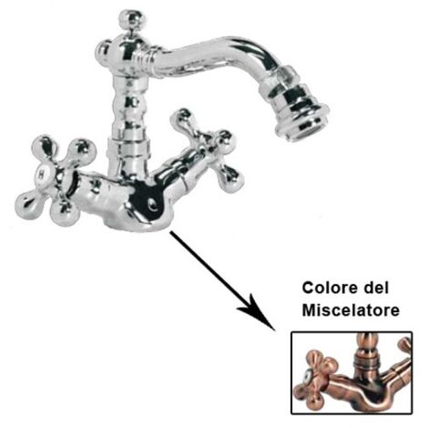 Rubinetto miscelatore da bidet finitura rame antico