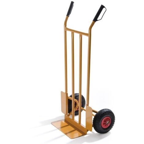 Carrello porta tutto in metallo verniciato giallo. Portata 200 kg