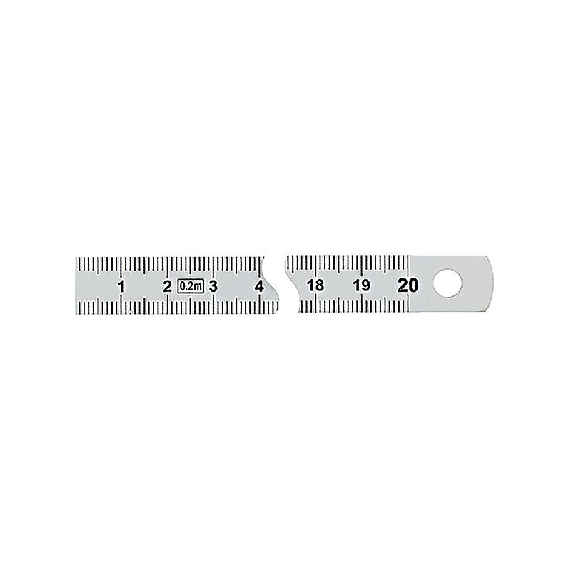 Réglet flexible inox chromé - 500 mm - 13x0,5 mm - recto mm, verso 1/2 ...
