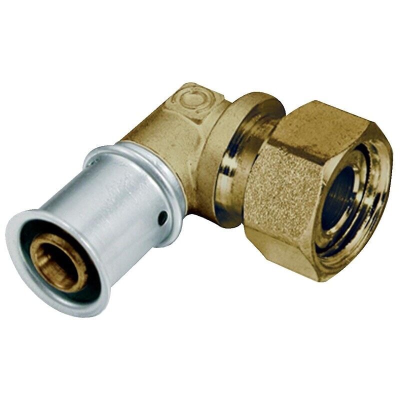 Coude multicouche à sertir 90° écrou libre femelle 16 - 15x21 - MULTITUBO SYSTEMS