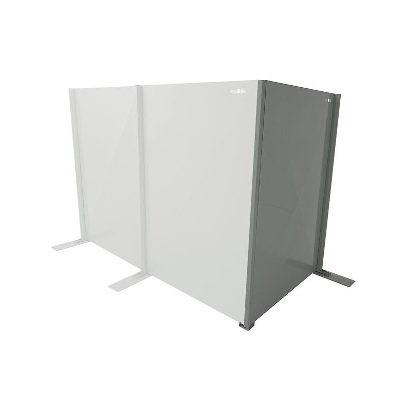 Cloison autostable acier Ral 7035 hauteur 1,75m largeur 1,2m et poteau ...