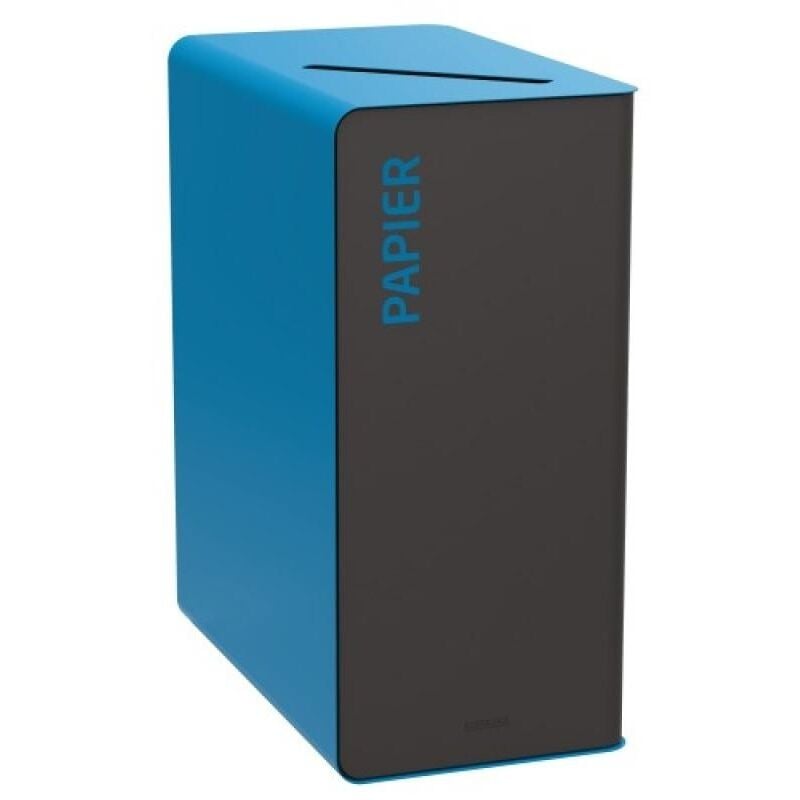 Borne de tri sélectif non recyclable Cubatri gris acier poudré bac ...