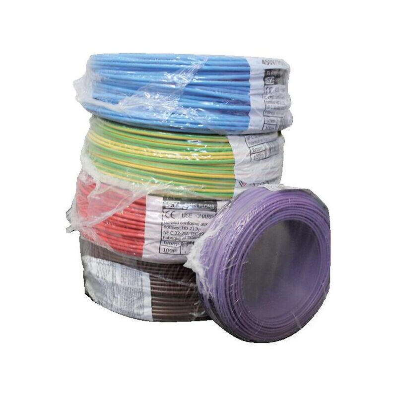 Fil souple HO5V-K 0.75 blanc en couronne de 100 mètres - ID CABLES