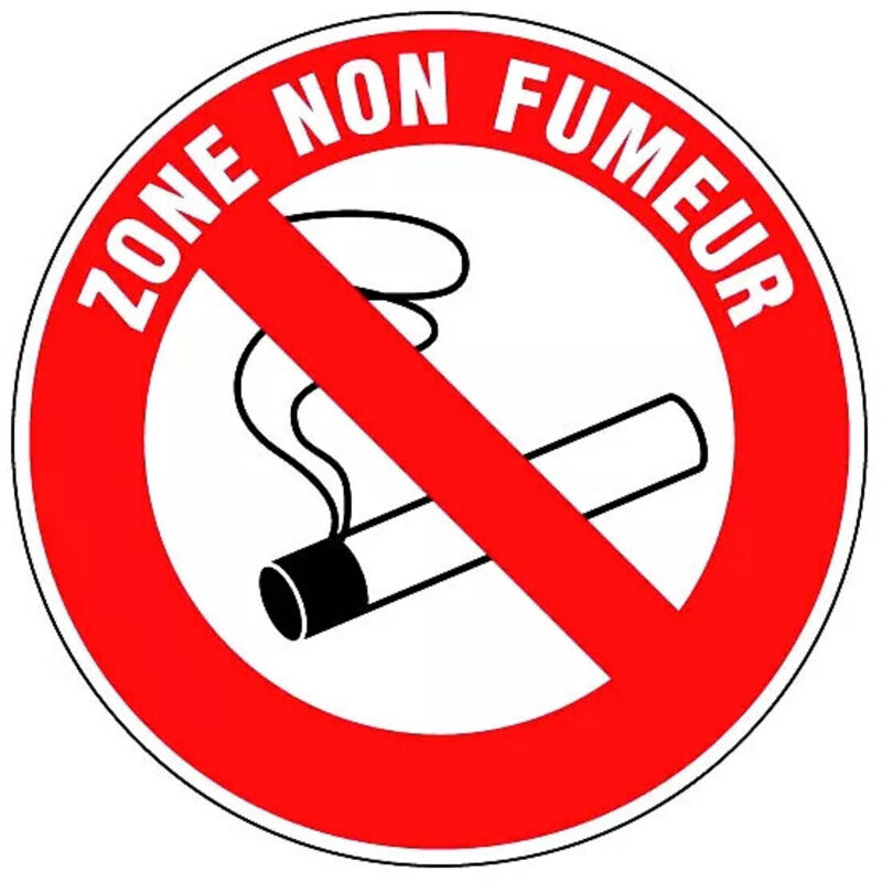 Panneaux rigides Novap - Disques polystyrène - ø 300 mm - Zone non fumeur