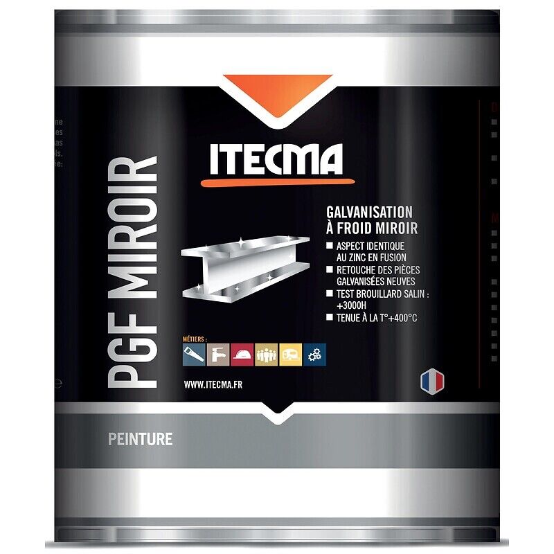 Protection galva finition miroir PGF Miroir. pot 1 kg - ITW SPRAYTEC ITECMA