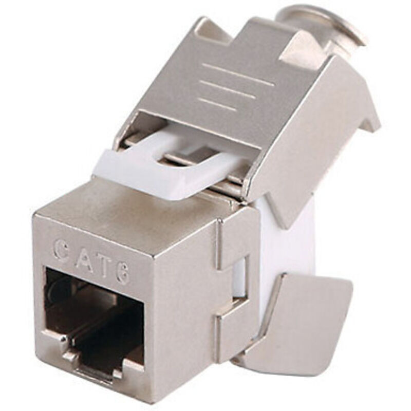 Embase RJ45 sans outil Cat.6 blindé 360° - boîte de 8 - ID CABLES