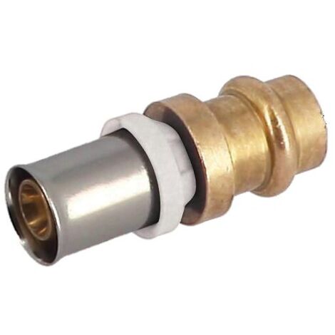 Raccord passerelle à sertir multicouche diamètre 26 vers tube cuivre CU22 profil M - THERMACOME