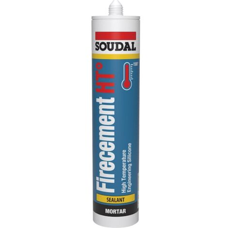 Mastic réfractaire FIRECEMENT HT - 310 ml - noir - SOUDAL