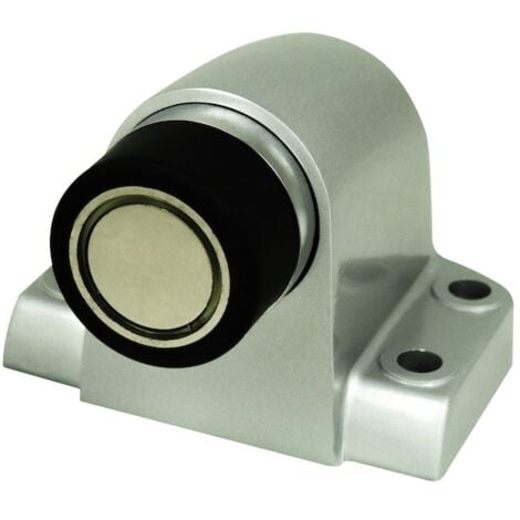 Butoir de porte renforcé à ressort aimanté - aluminium - argent ...