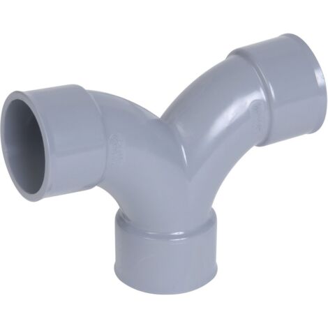 Raccord PVC évacuation Té pied de biche Ø50 mm sanitaire intérieur ...