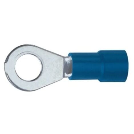 Cosses anneau à sertir pré-isolées PVC - Rouge - M4 - 0,5 - 1,5 - 100