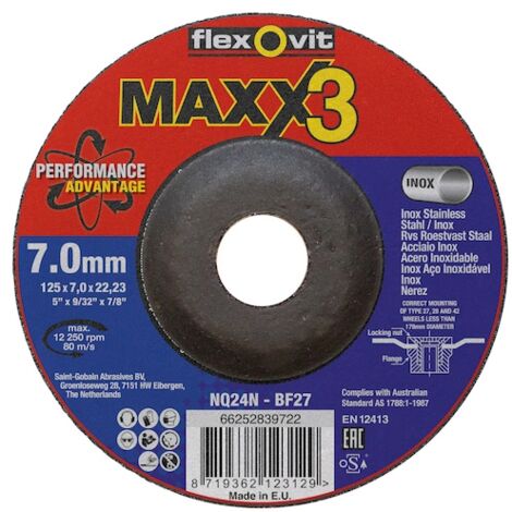 Meule à ébarber MAXX 3 - Ø 230 mm - Épaisseur 7 mm - FLEXOVIT
