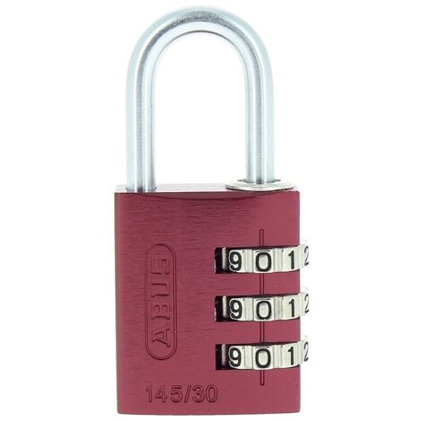 Cadenas à code de couleur Ancre - 4 molettes - Rouge - ABUS FRANCE