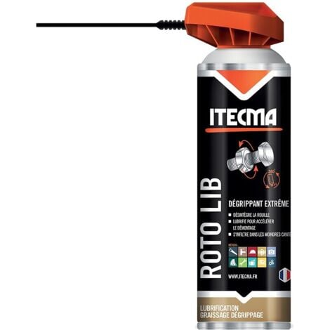 Dégrippant ROTO LIB. aérosol de 650 ml brut- 500 ml net - ITW SPRAYTEC ITECMA