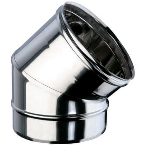 Curva 45 gradi inox diam 100