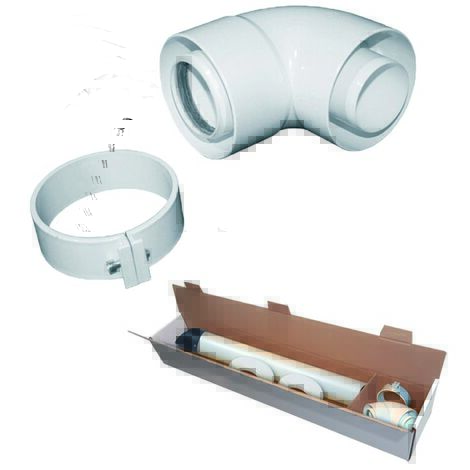 Kit coax pp/pvc-kit5 scarico a parete