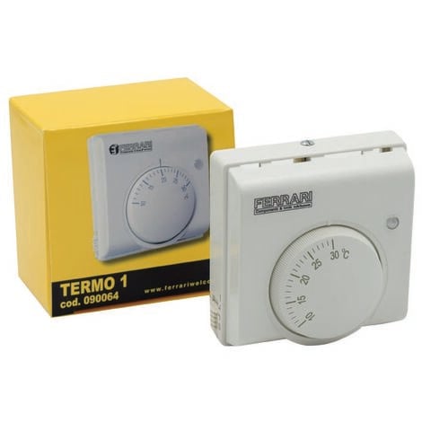 Termostato ambiente elettromeccanico da parete termo1